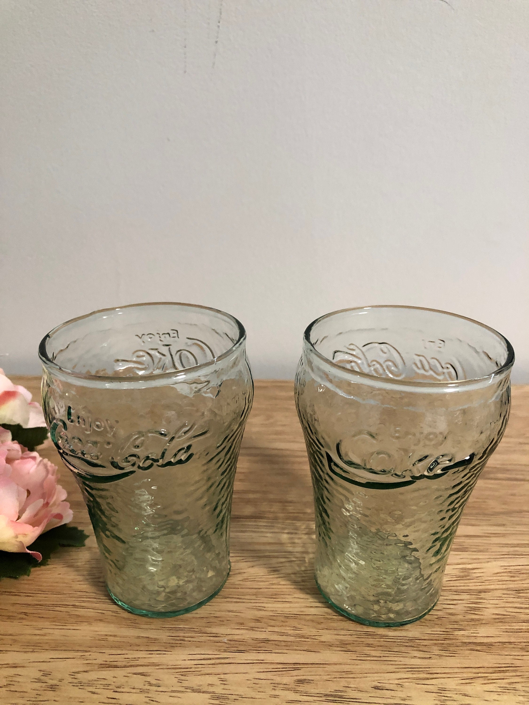 Coca-cola Small Pebble Drinking Glasses, Set of 2 - Etsy