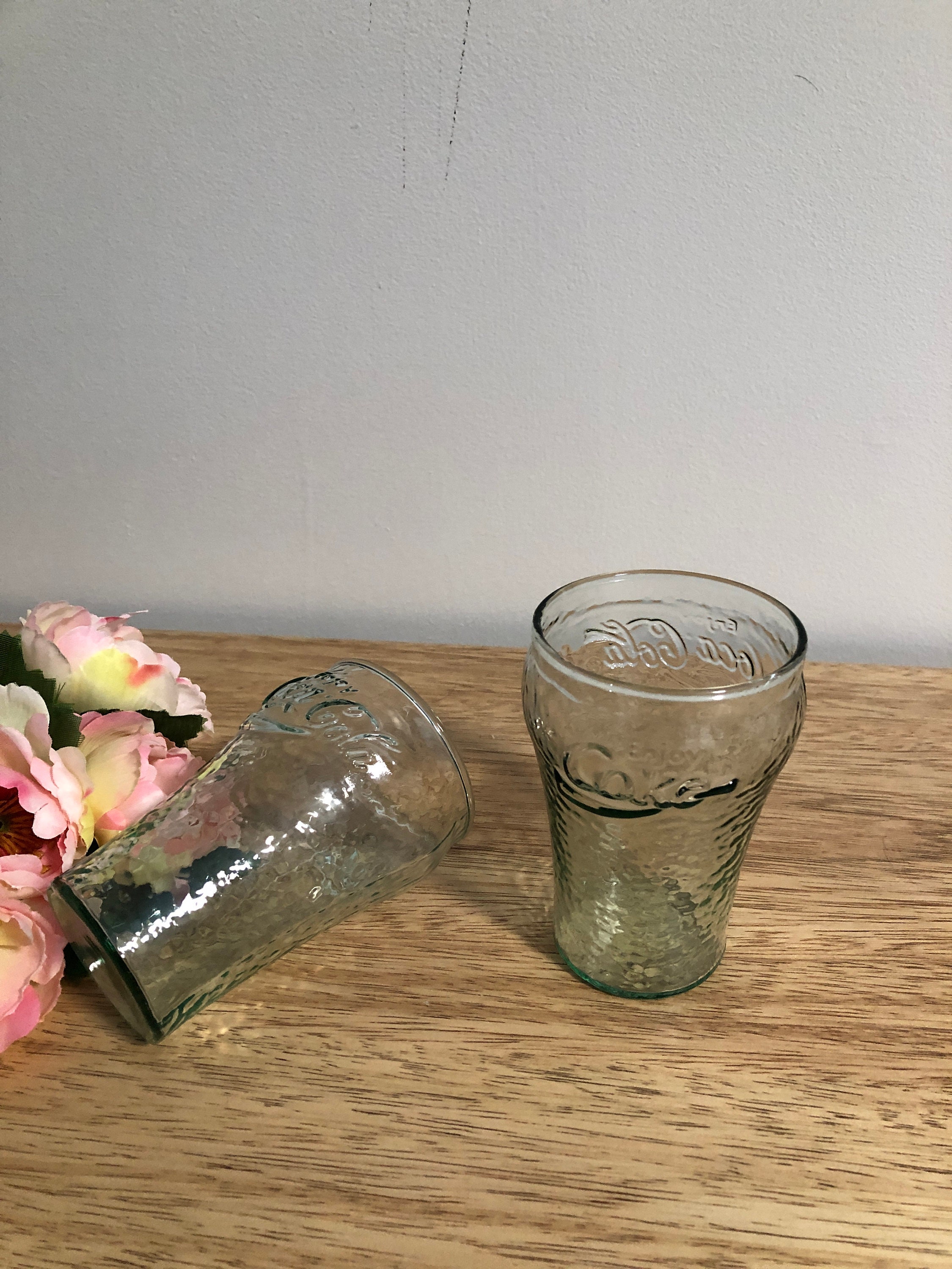 Coca-cola Small Pebble Drinking Glasses, Set of 2 - Etsy