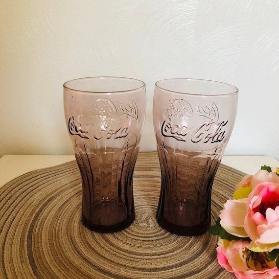 Vintage Coca Cola Reddish Drinking Glass Coca Cola Tumblers - Etsy