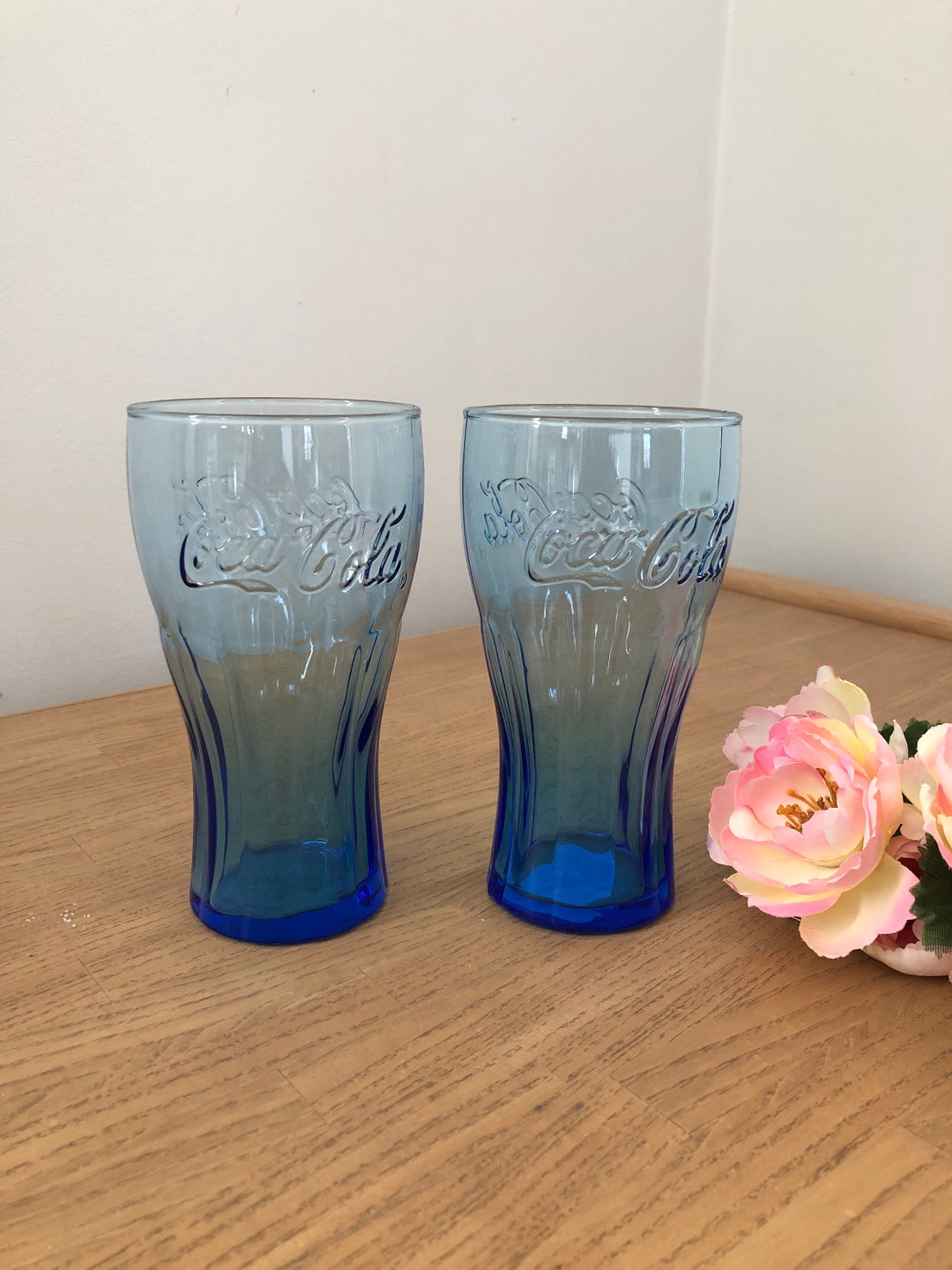 Coca Cola Blue Color Drinking Glass, Coca Cola Tumblers, Coca Cola ...