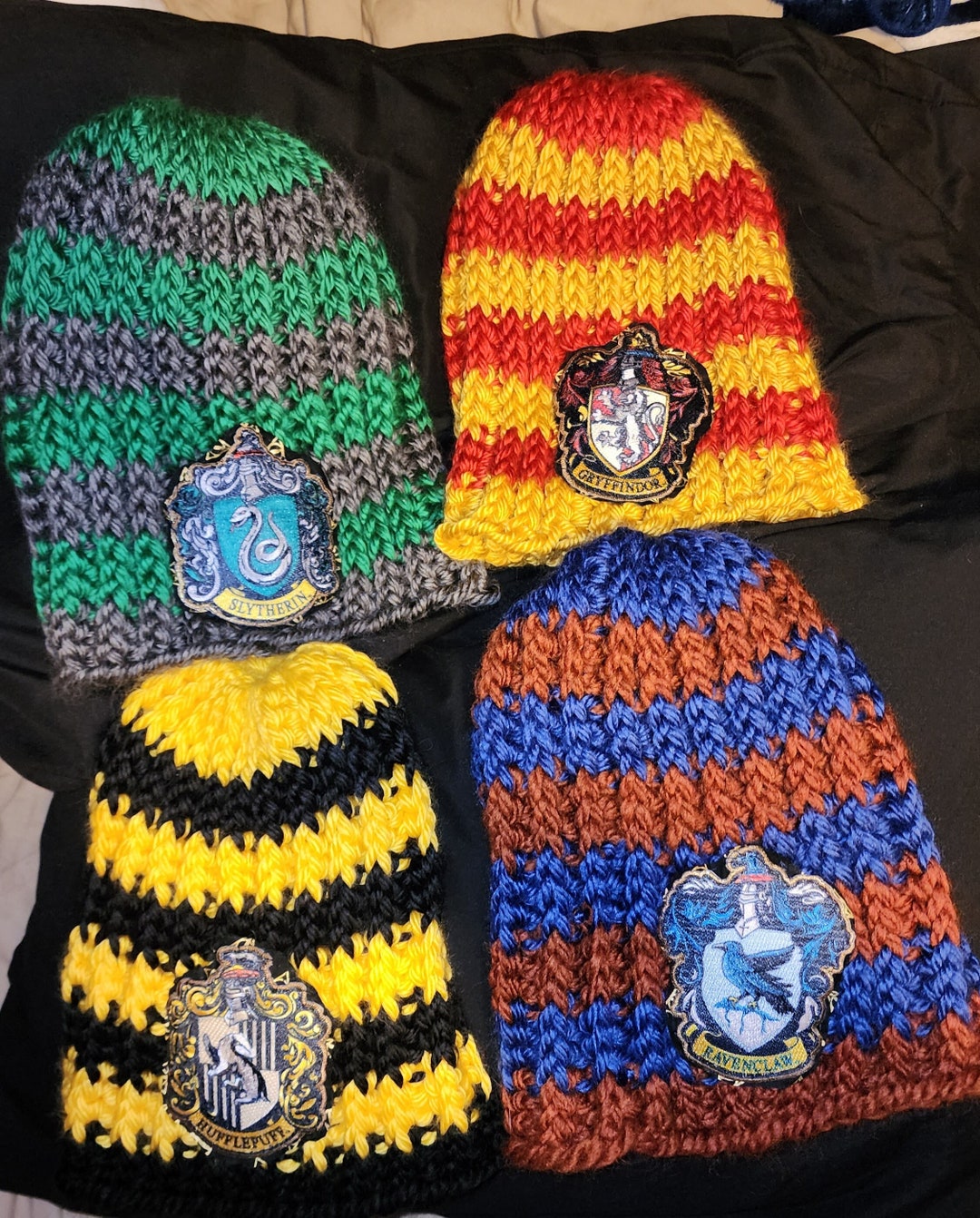Harry Potter Houses of Hogwarts Collection Slouchy Hats Set of 4 ADULT ...