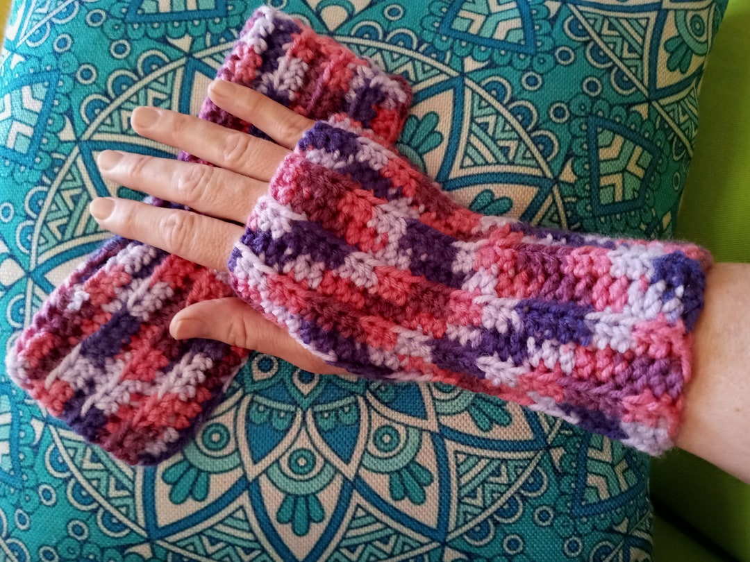 Multi-colored Boho Gauntlets/ Fingerless Gloves - Etsy