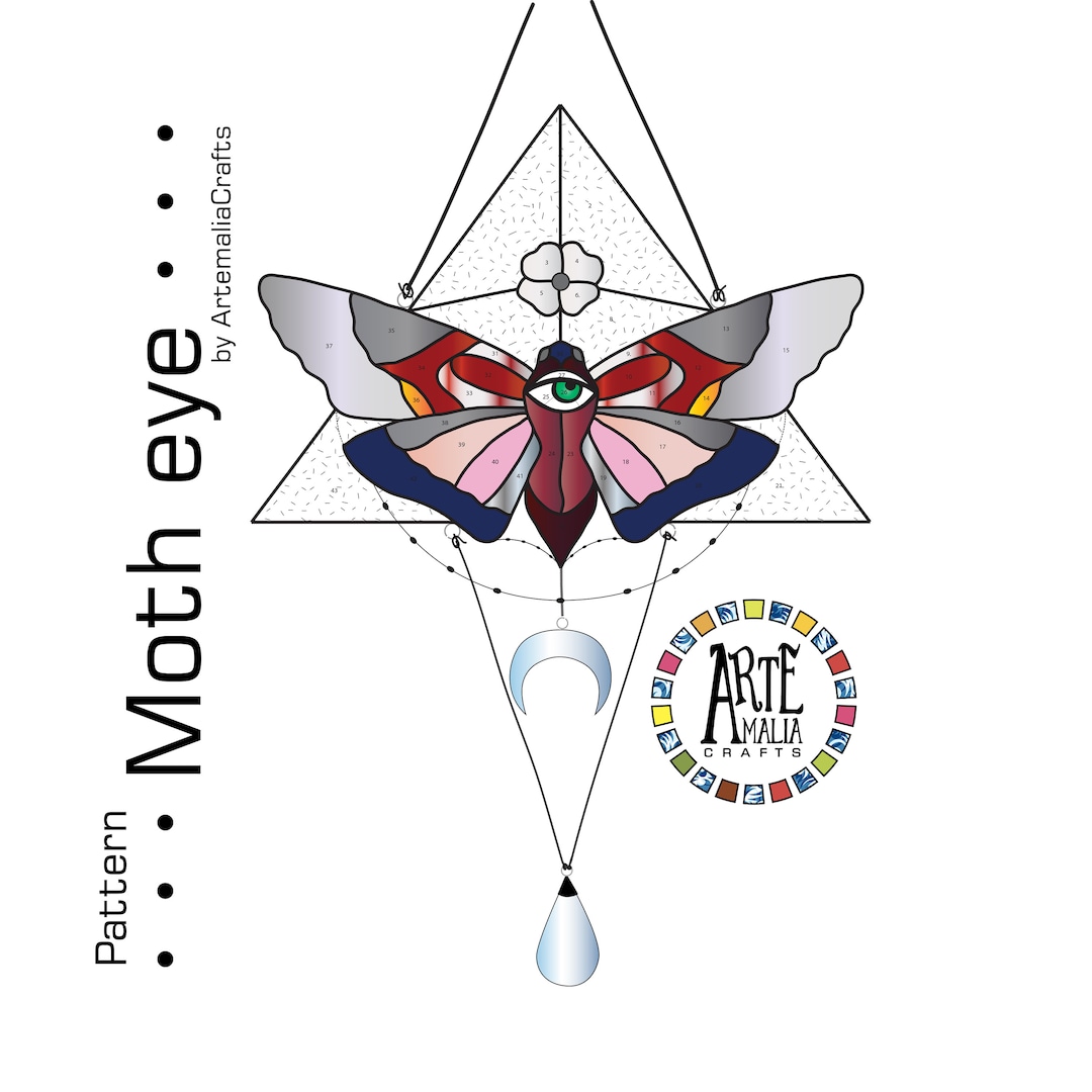 Digital Download ••• Stained Glass Pattern Suncatcher ••• Moth Eye ...