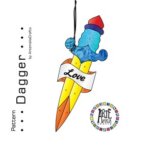 Traditional Dagger ••• Stained Glass Pattern Suncatcher ••• Classic Old ...