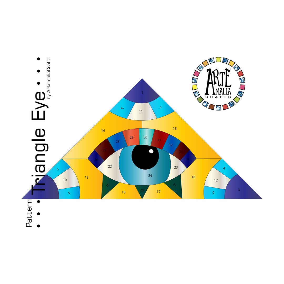 Digital Download ••• Stained Glass Pattern Suncatcher ••• Triangle ...