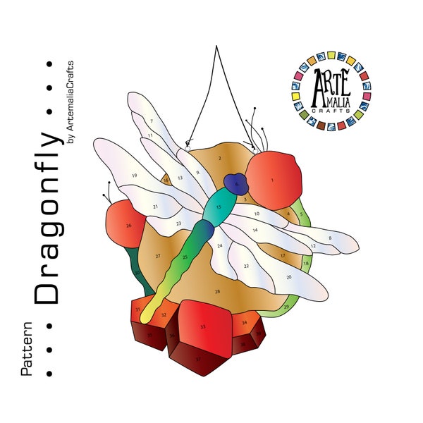 Dragonfly Stained Glass Pattern - Etsy