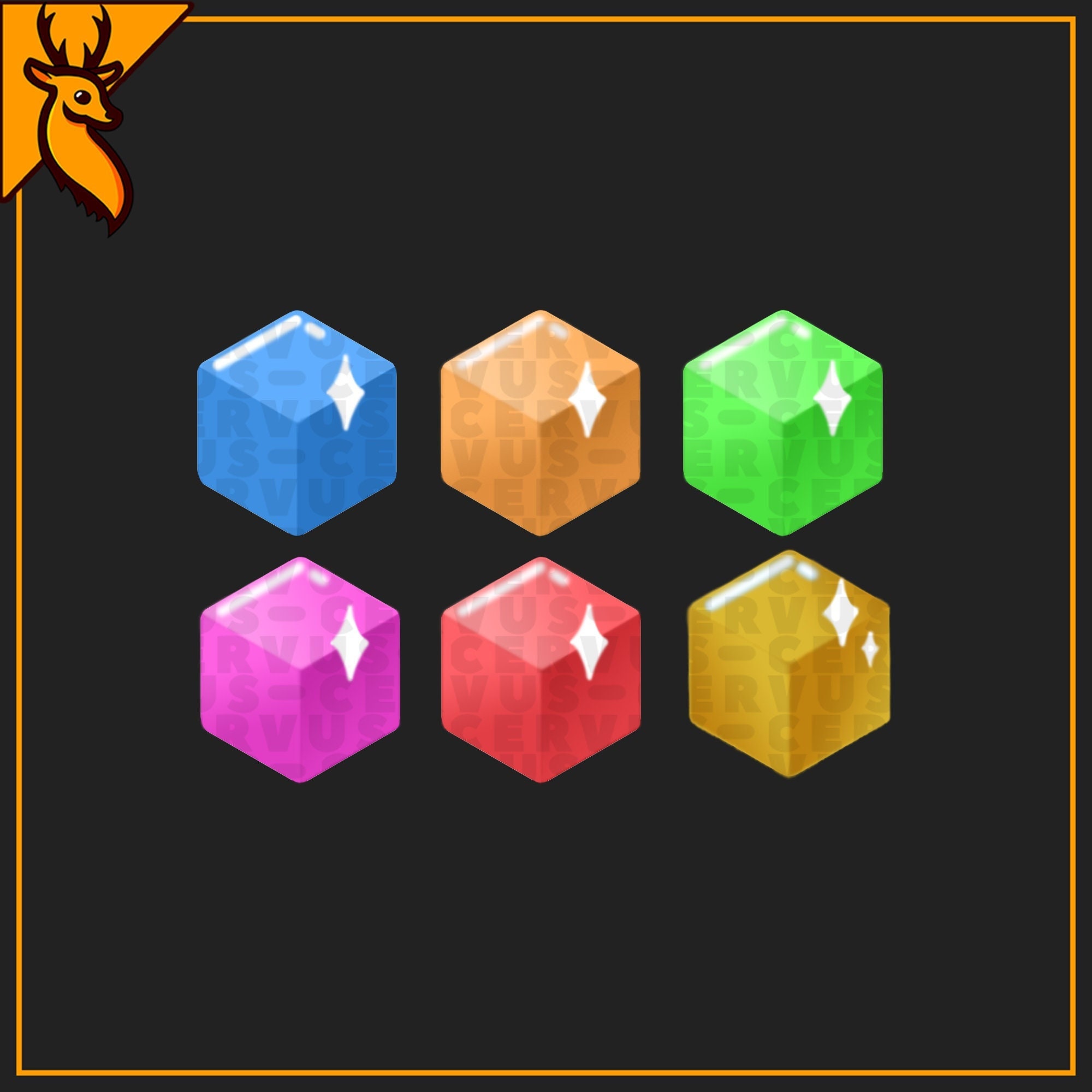 6x Cube Badges Twitch Sub Badges / Cheer Bit Badges / Emote | Etsy