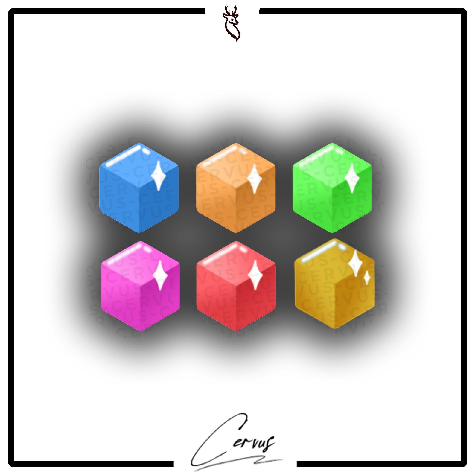 6x Cube Badges Twitch Sub Badges / Cheer Bit Badges / Emote - Etsy