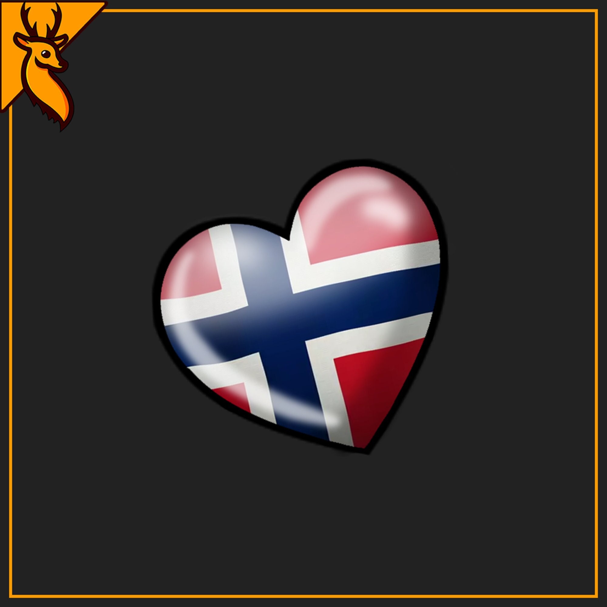Norway Heart Twitch Emote / Twitch Stream / Discord Emotes / | Etsy