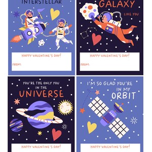 Space Valentines, Class Valentines, Valentines Day, Printable ...