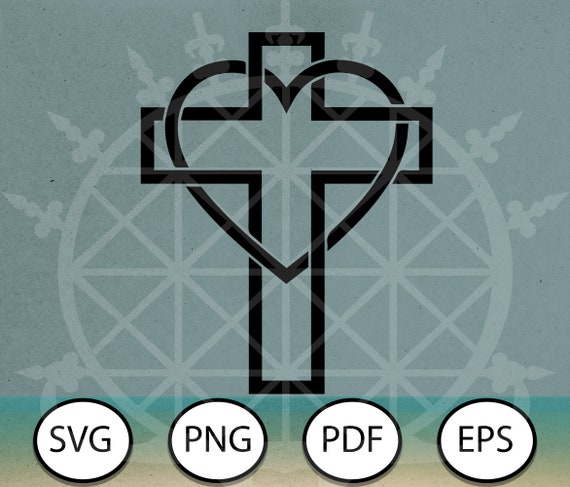 Heart Cross SVG Believe Quote Jesus Christian Eps Png Pdf - Etsy