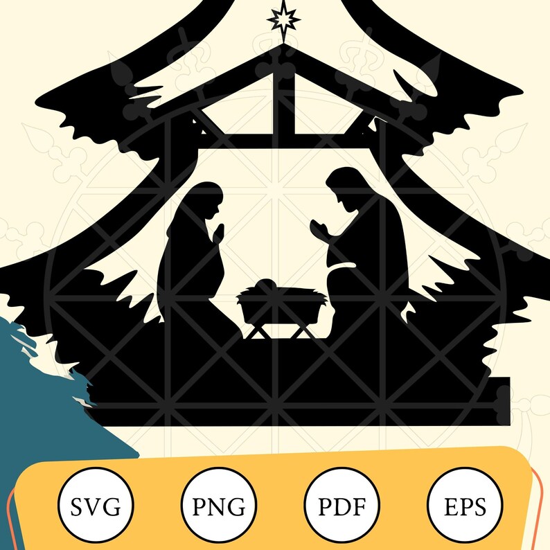 Nativity Scene Tree, Holy Night, Glowforge, Jesus Christmas, Christian ...