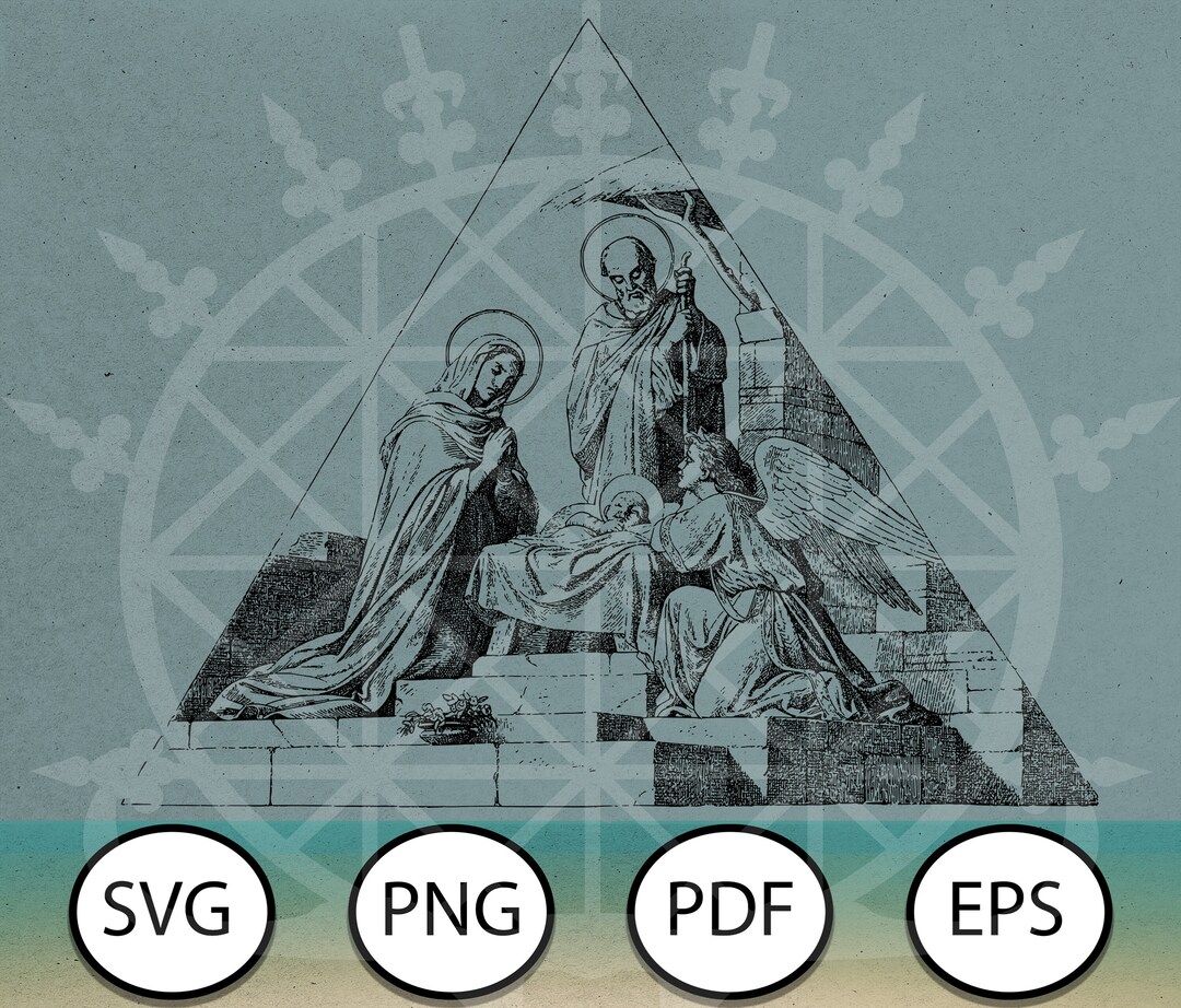 Detailed Nativity Scene, Holy Night, Glowforge, Jesus Christmas ...
