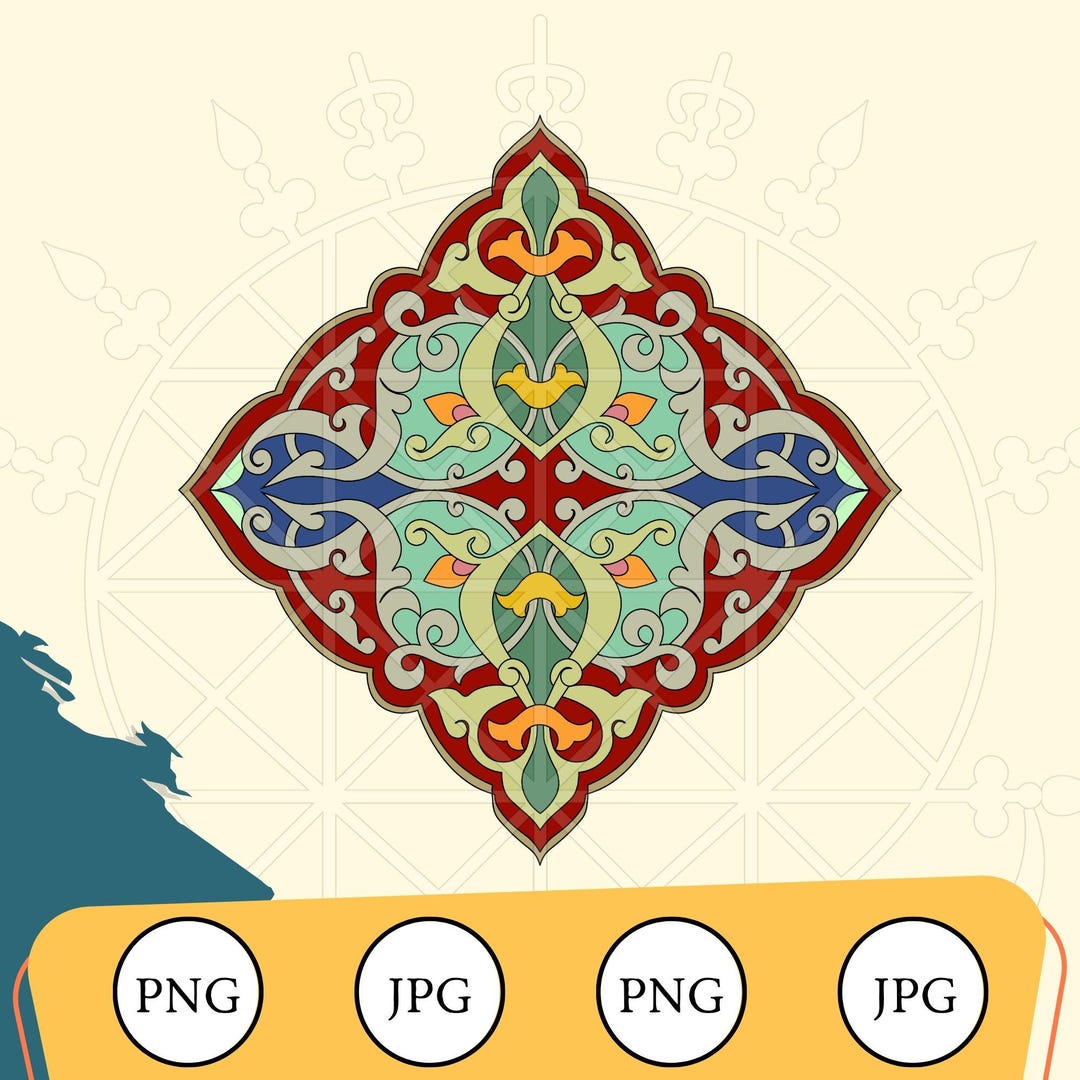 Turkish Pencil-work Motif Ottoman Islamic Printable Art Ornament Home ...