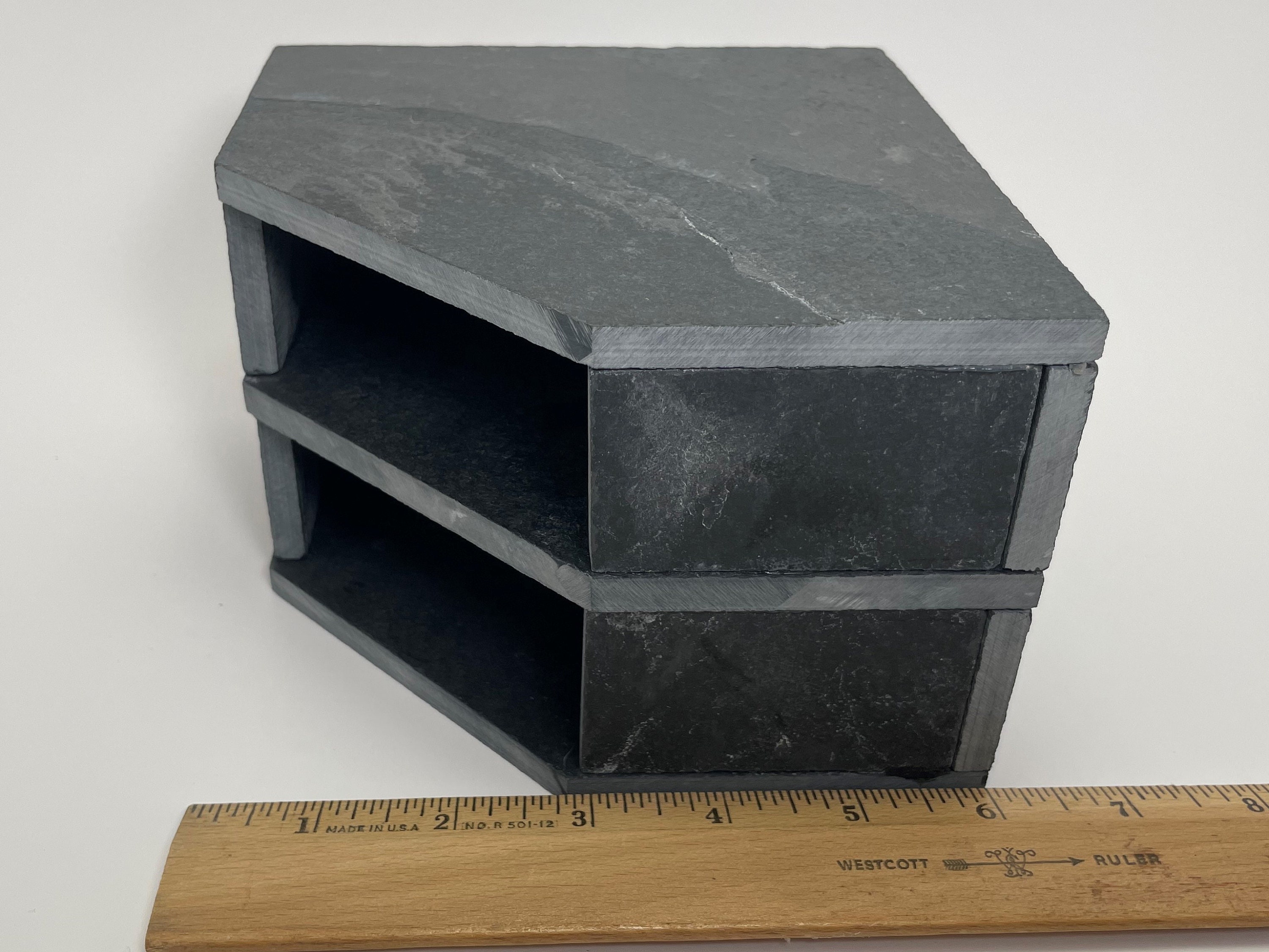 Double Slate Cave Hide 6x6x4" for Plecos / Fish / Shrimp / Reptile ...
