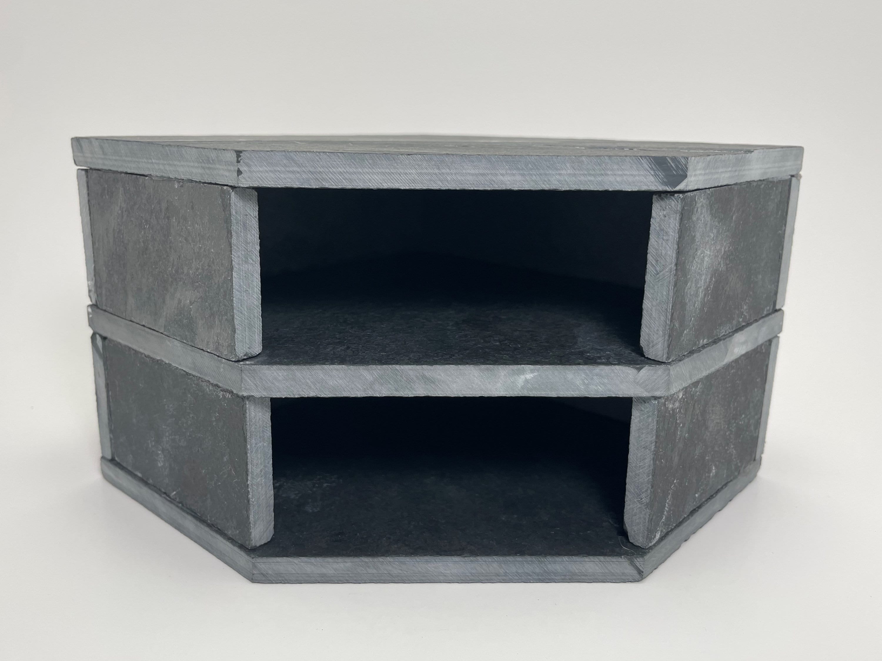 Double Slate Cave Hide 6x6x4" for Plecos / Fish / Shrimp / Reptile ...