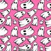 Swirling Ghosts on Pink Background Seamless Pattern Design | Surface ...