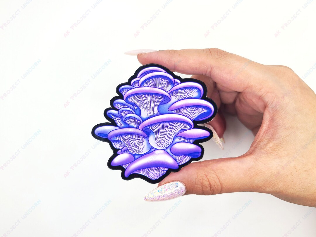 Oyster (purple) Mushroom Sticker | Mushroom Sticker, Vinyl Sticker ...