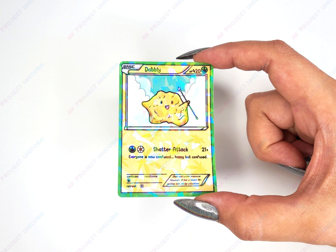 Holographic 420 Dab Card Sticker | Holographic Sticker, Weed Sticker, Laptop Sticker, Water ...