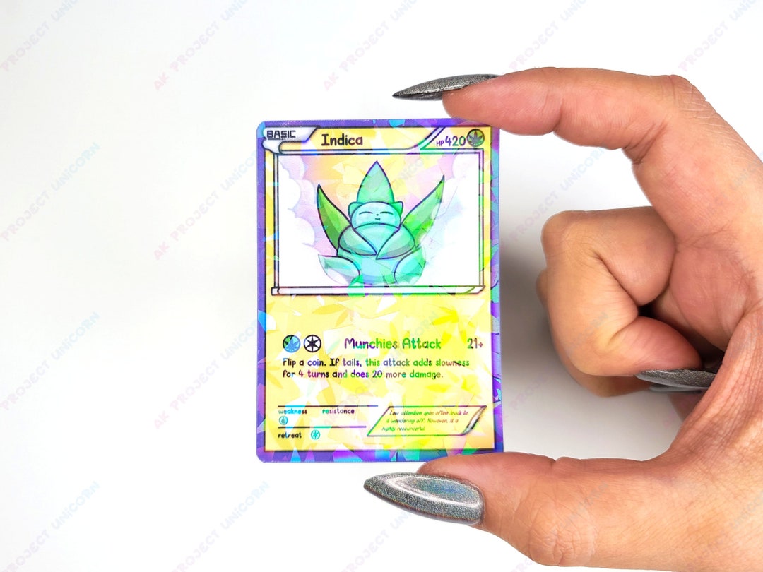 Holographic 420 Indica Card Sticker | Holographic Sticker, Weed Sticker ...