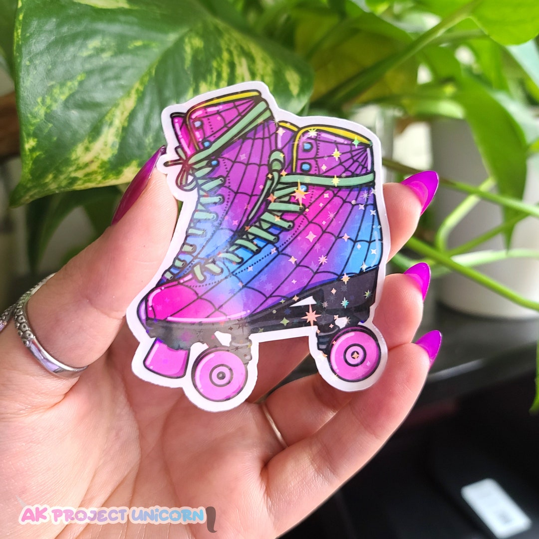 Colorful Roller Skates Sticker | Skate Sticker, Roller Skate Sticker ...