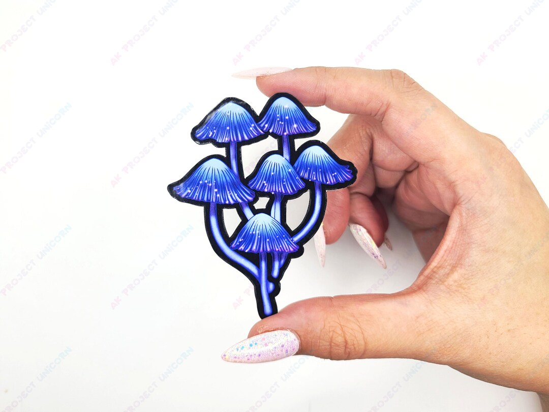 Corprinellus (blue) Mushroom Sticker | Mushroom Sticker, Vinyl Sticker ...