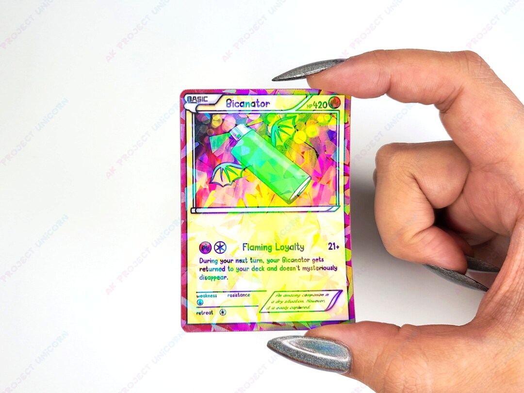 Holographic 420 Lighter Card Sticker | Holographic Sticker, Weed ...