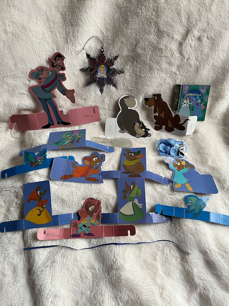 HTF VTG 1991 Mattel Cinderella Paper Doll Punch Outs & Accessories ...