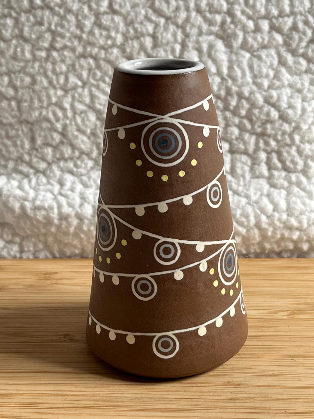 VHTF Sumiko Takada Studio Pottery 5.5" Inlaid Colored Slip Stoneware Vase Signed - Etsy