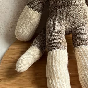 VTG Sock Monkey Big Lips Button Eyes Felt Lashes Nostrils Collar Plush ...