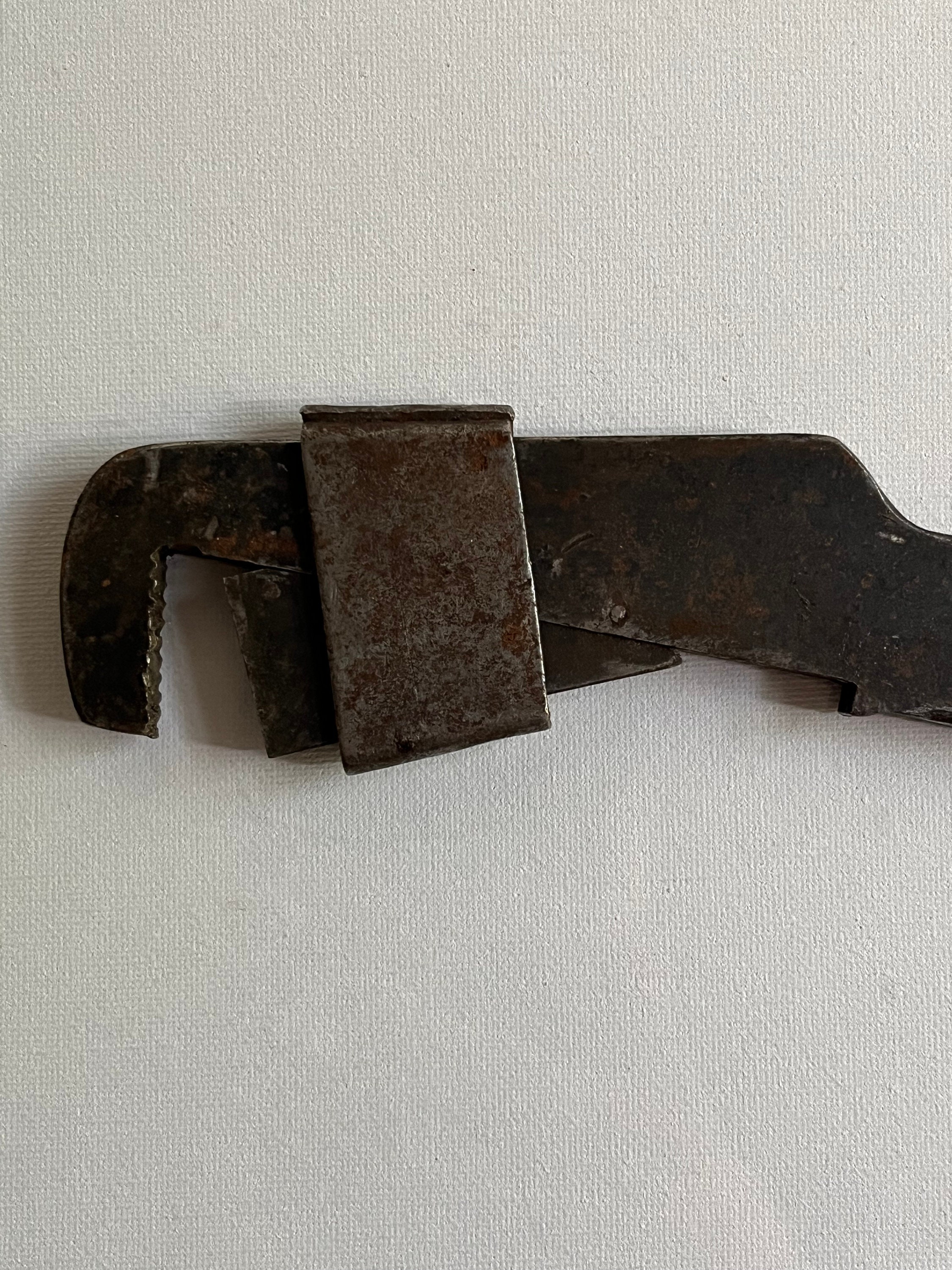 RARE Antique 9 Andrix Spring Loaded Slip Jaw Adjustable Wrench Adrian ...