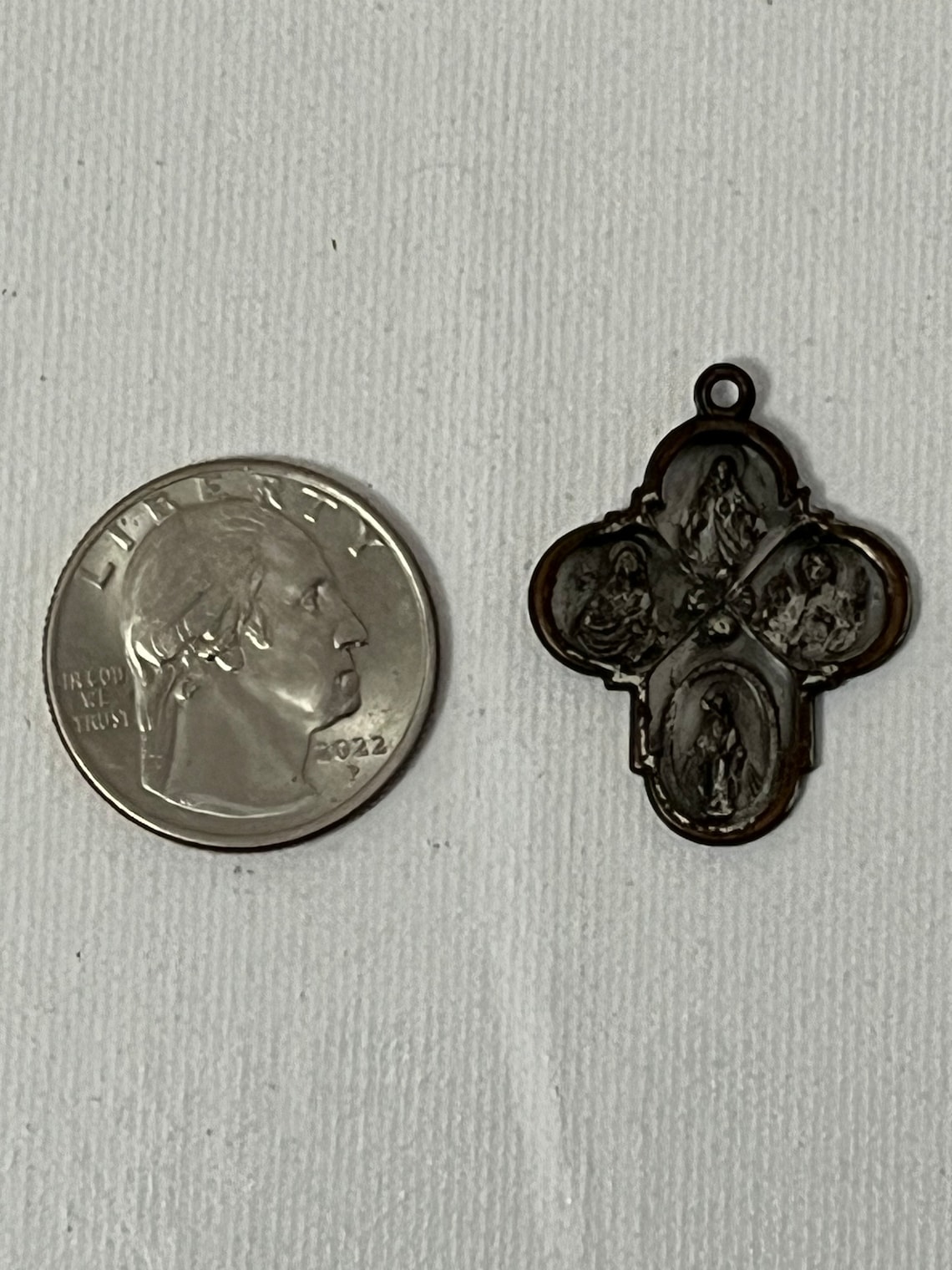 VTG Catholic 4 Way Cross Silver Tone Religious Medal - Etsy