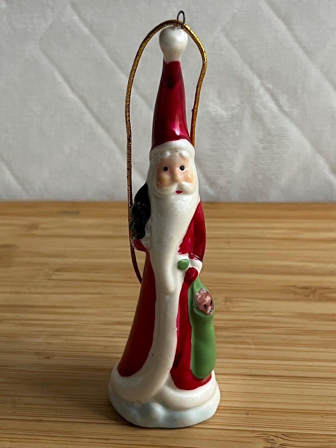 VTG Skinny Santa Claus Ceramic Christmas Figurine Ornament - Etsy