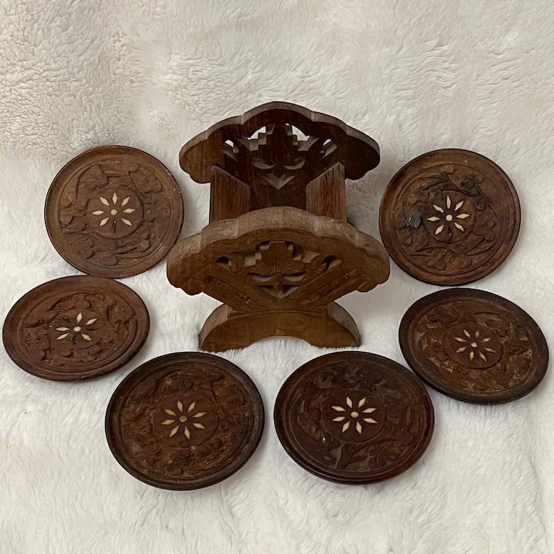 Hand Carved Coasters - Etsy