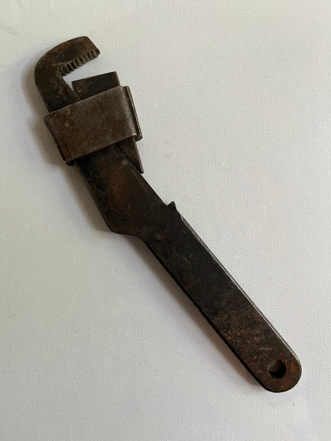 RARE Antique 9 Andrix Spring Loaded Slip Jaw Adjustable Wrench Adrian ...