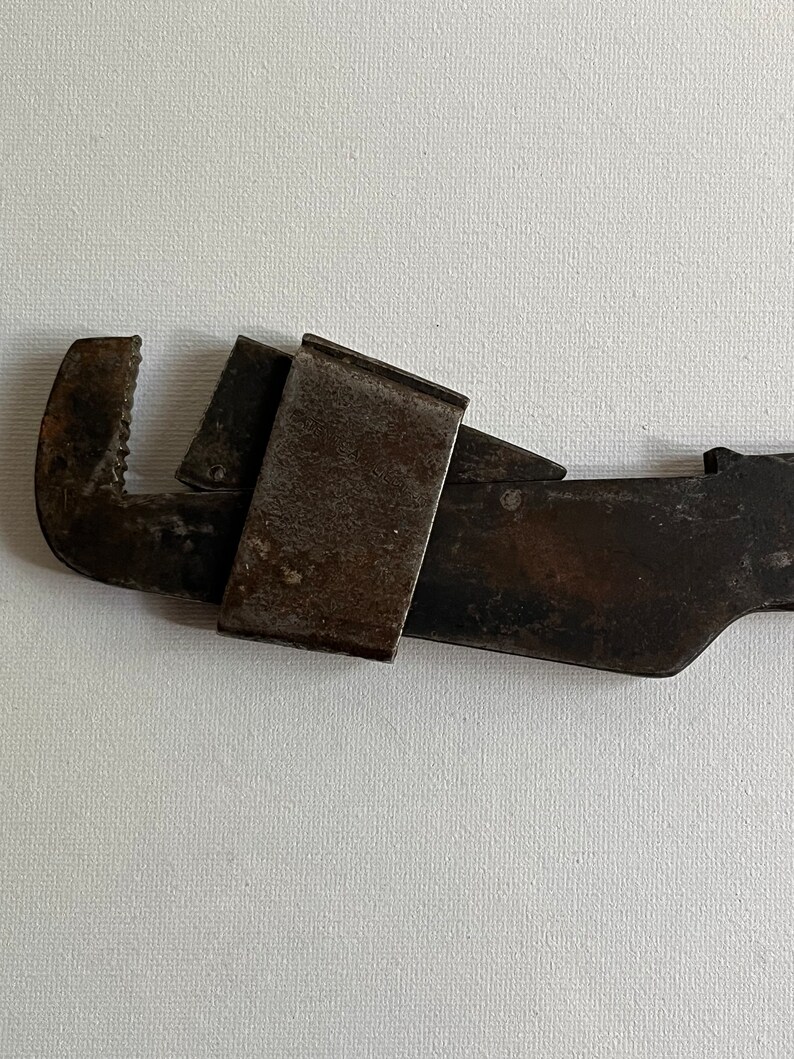 RARE Antique 9 Andrix Spring Loaded Slip Jaw Adjustable Wrench Adrian ...