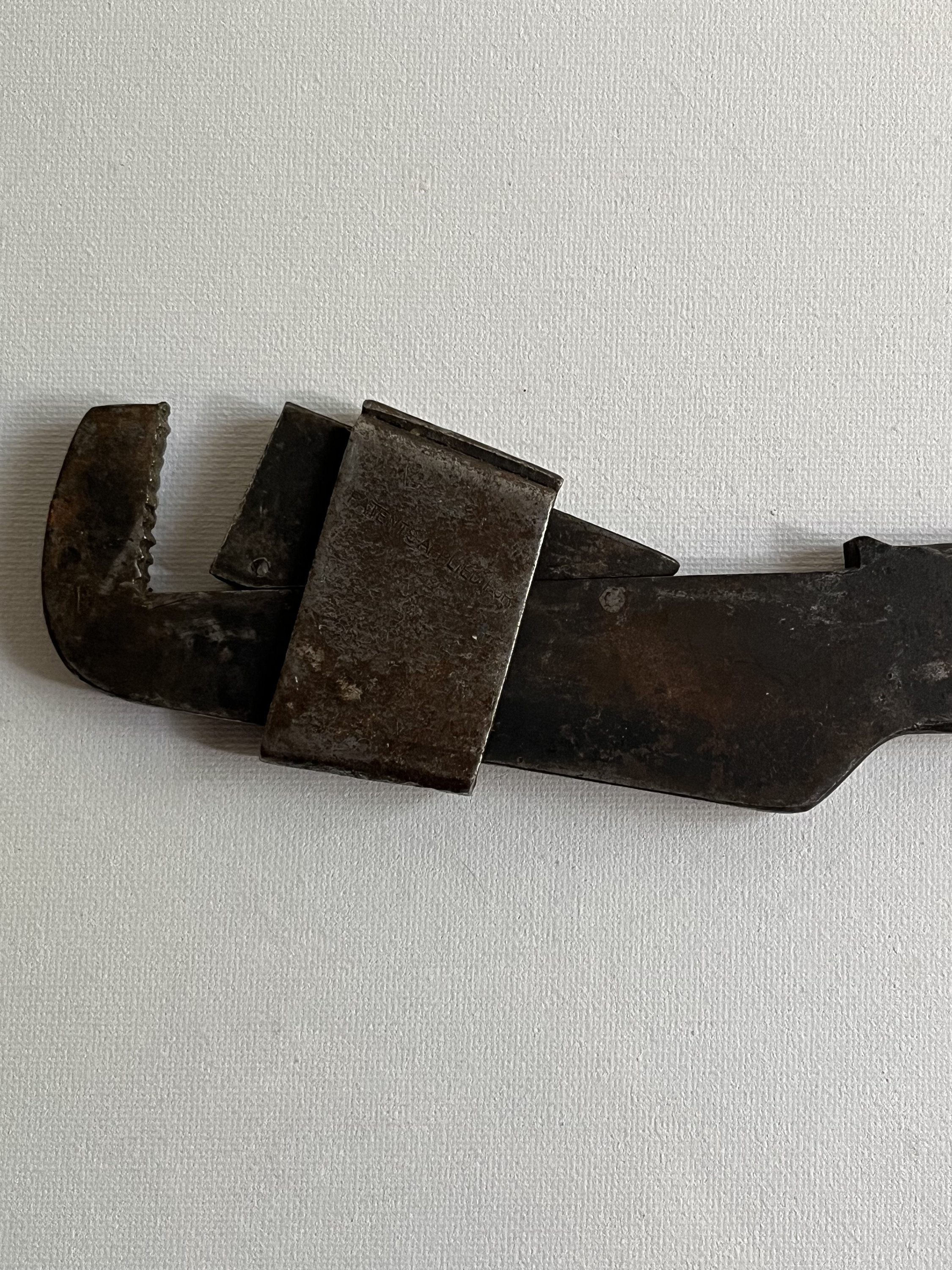 RARE Antique 9 Andrix Spring Loaded Slip Jaw Adjustable Wrench Adrian ...
