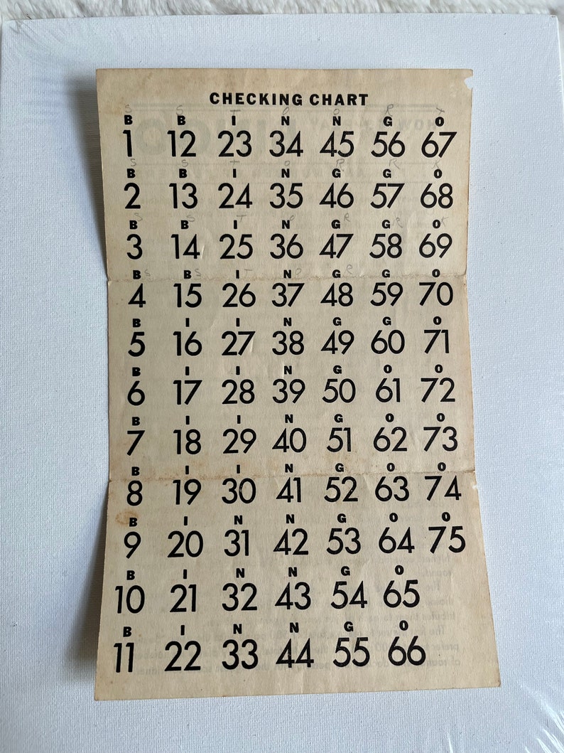 VTG MCM 24 Bingo Cards, 75 Wood Calling Numbers and 71 Red Solid ...