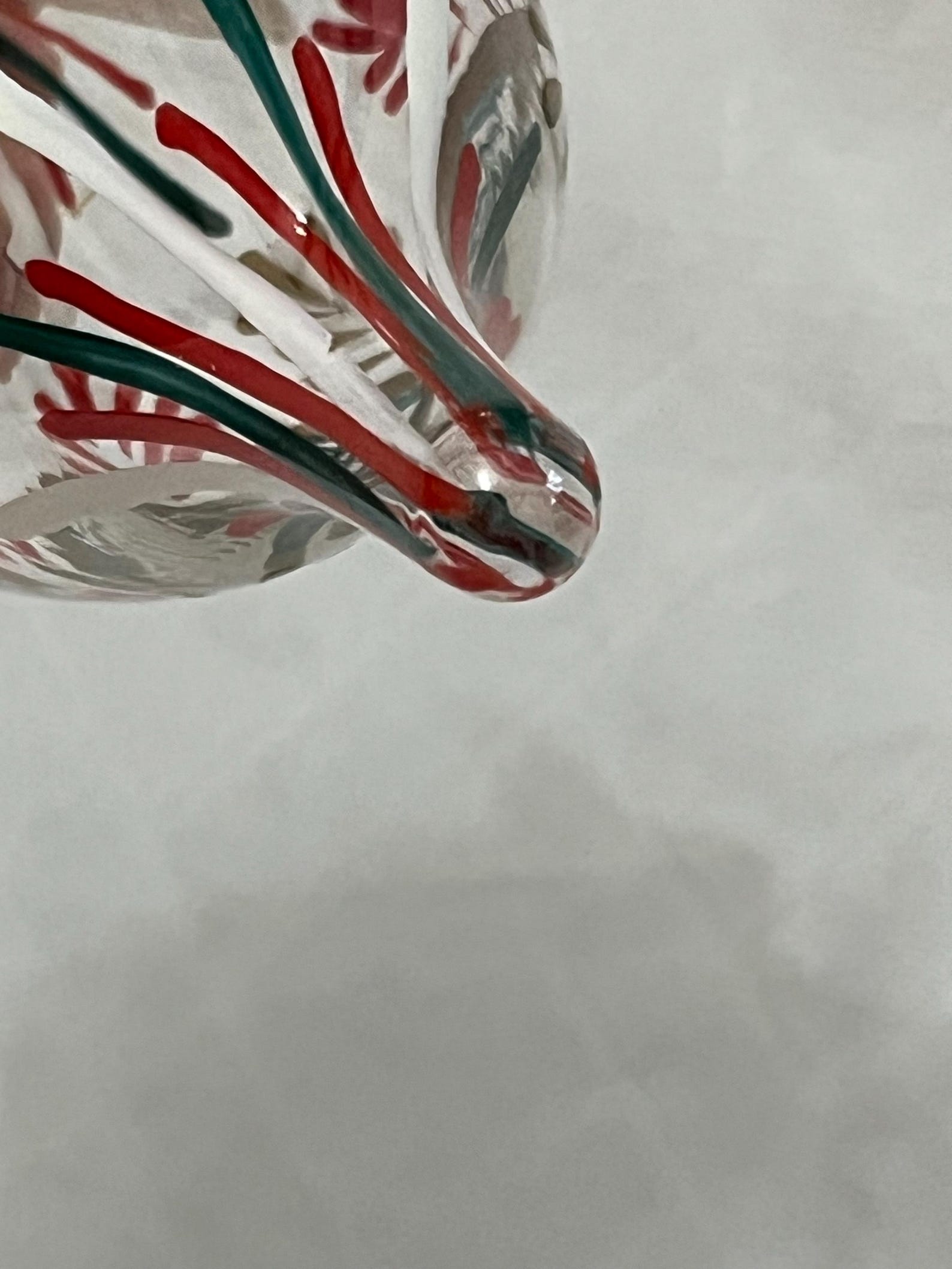 2 VTG MCM Large 9” Hand Painted Teardrop Glass Christmas Ornaments Xmas ...