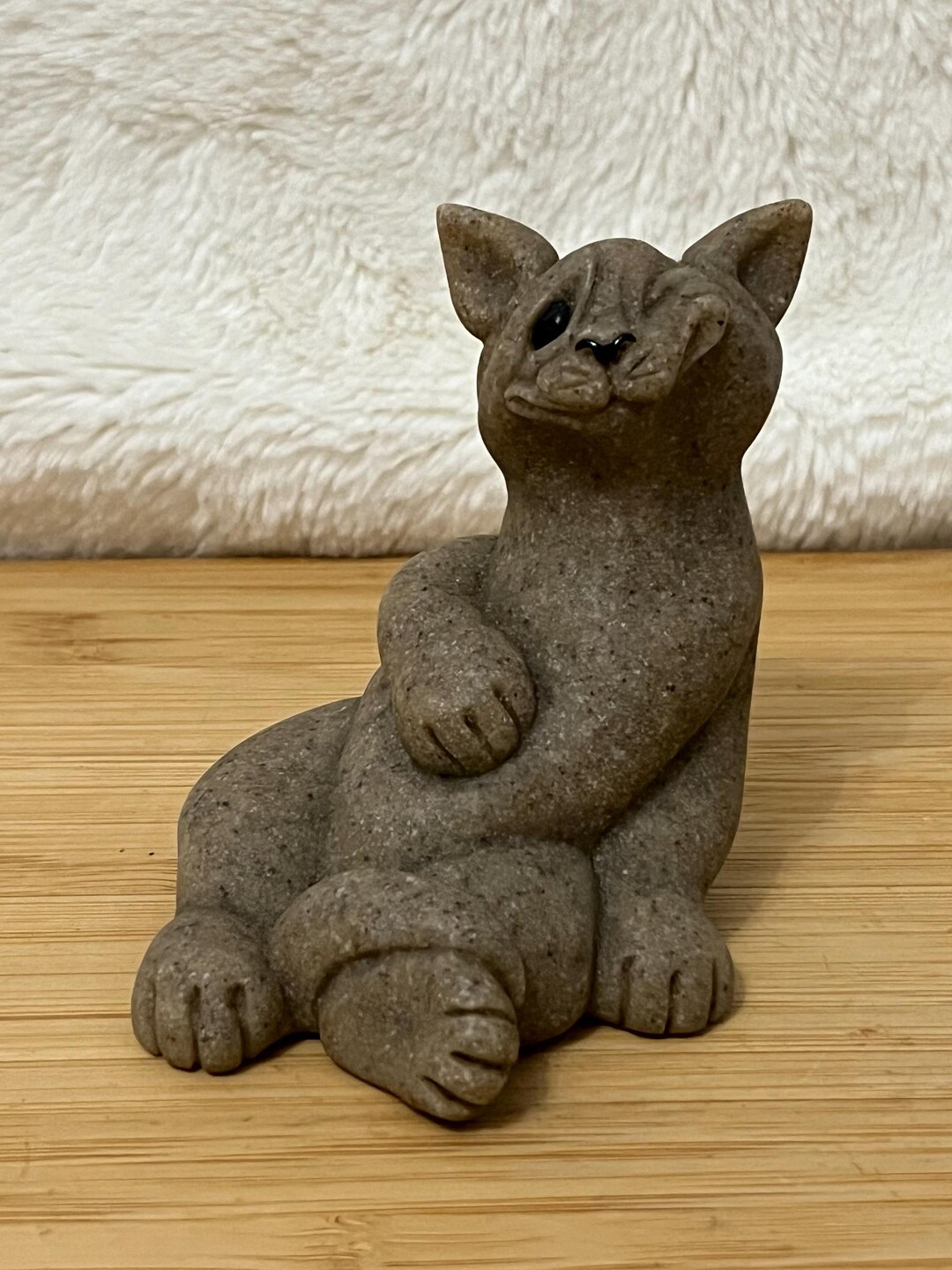 VTG 2000 Quarry Critters Carla Cat Figurine Smiling Winking Second ...