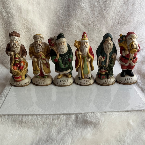 Santas Around the World Figurines - Etsy
