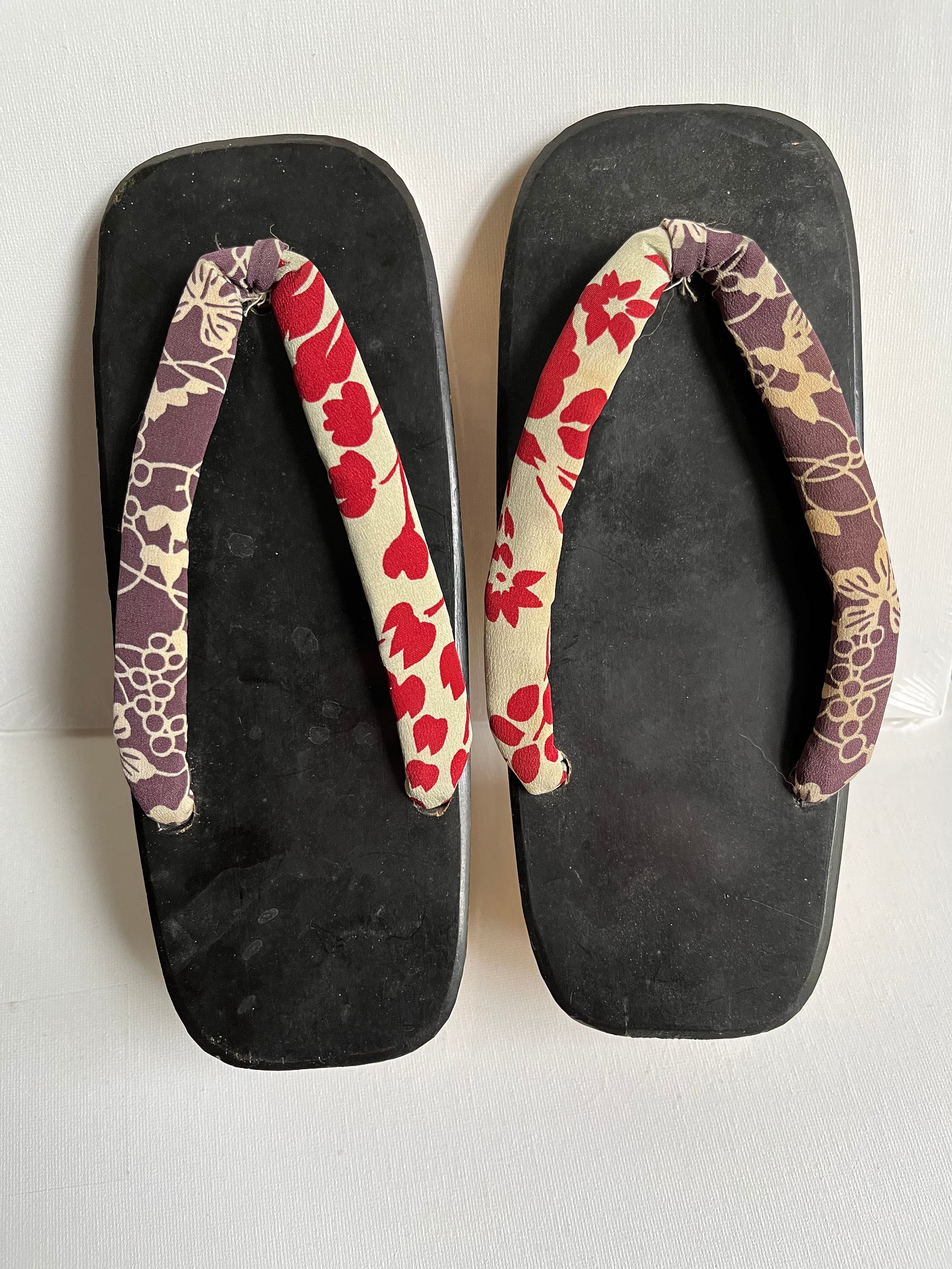 VTG Japanese Handmade Wooden Geta Geisha Kimono Sandals 8.5 L X 3.25 W ...