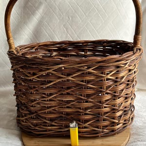 RARE LARGE Vtg 1940s Peterboro Basket Co. W/ Handle Peterborough, NH 19 ...