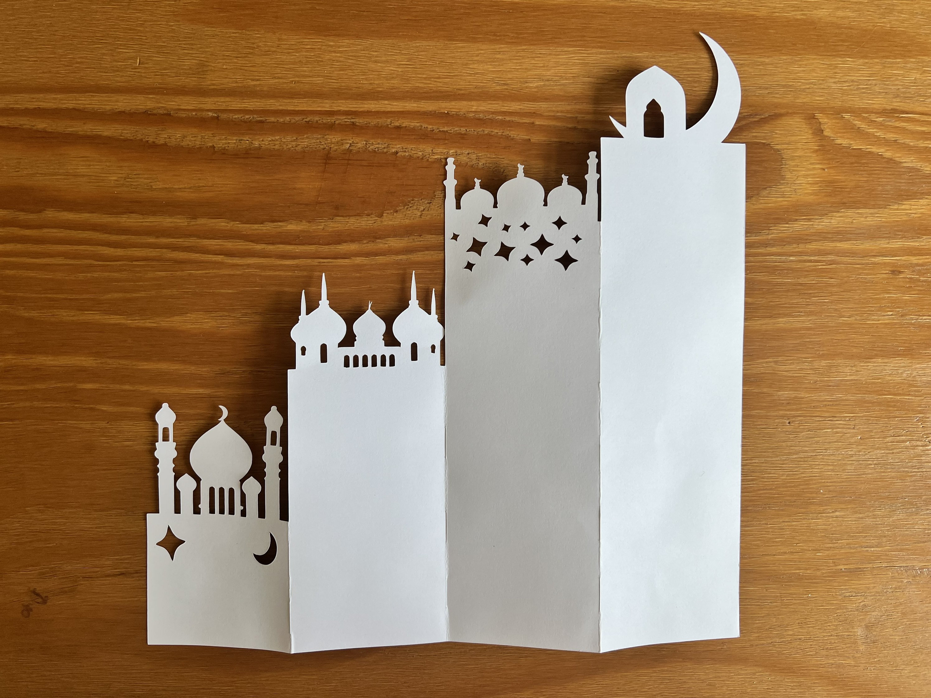 Eid Mubarak Digital Cut File Card | | Eidi Card | 3D Mosque Card | 3D ...
