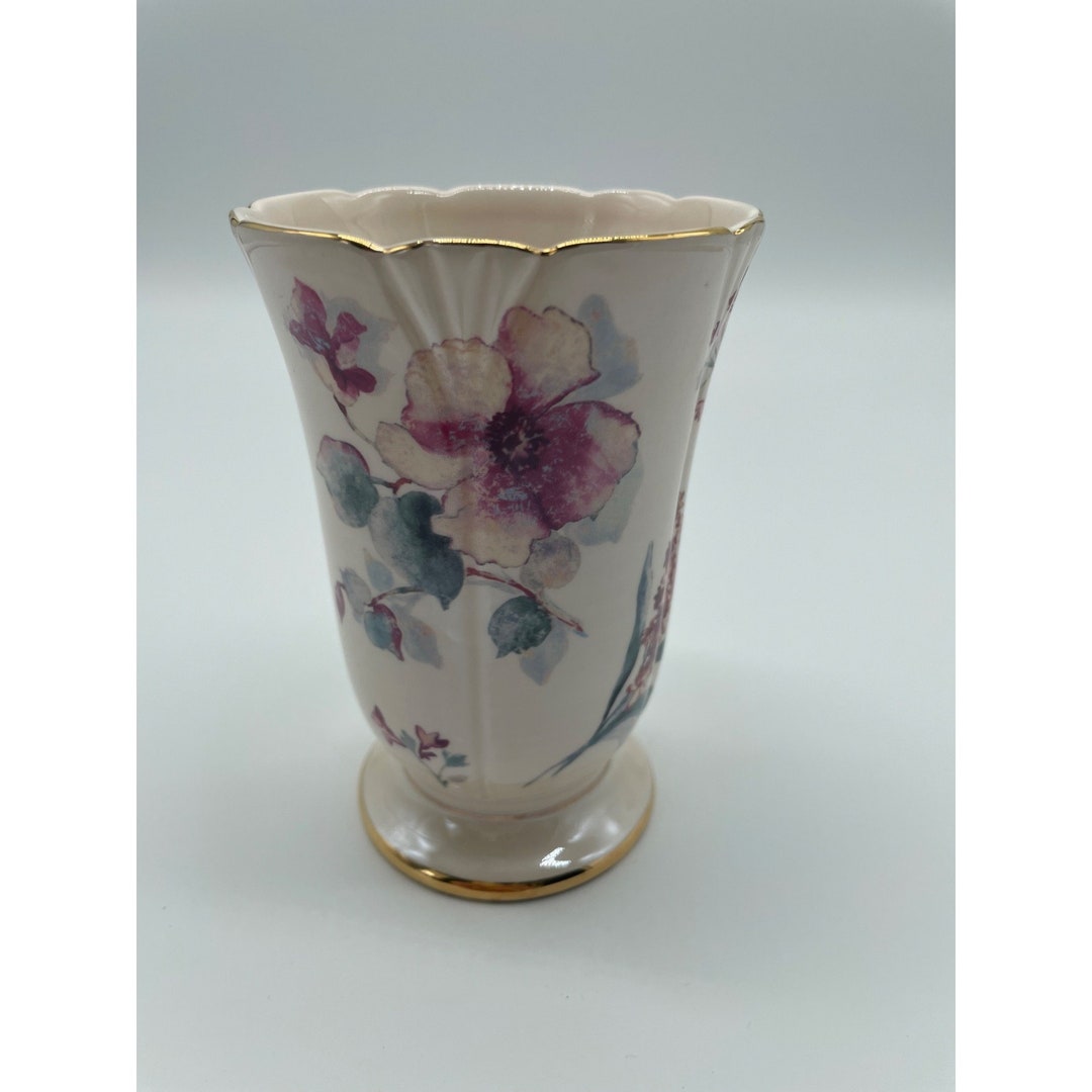 Porcelain Floral Gold Rim Decorative Cup/vase - Etsy