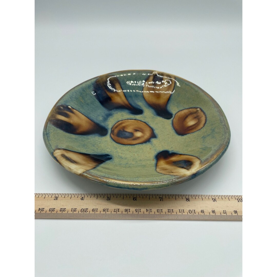 Mid-century Modern Ceramic Plate Handpainted & Signed - Etsy