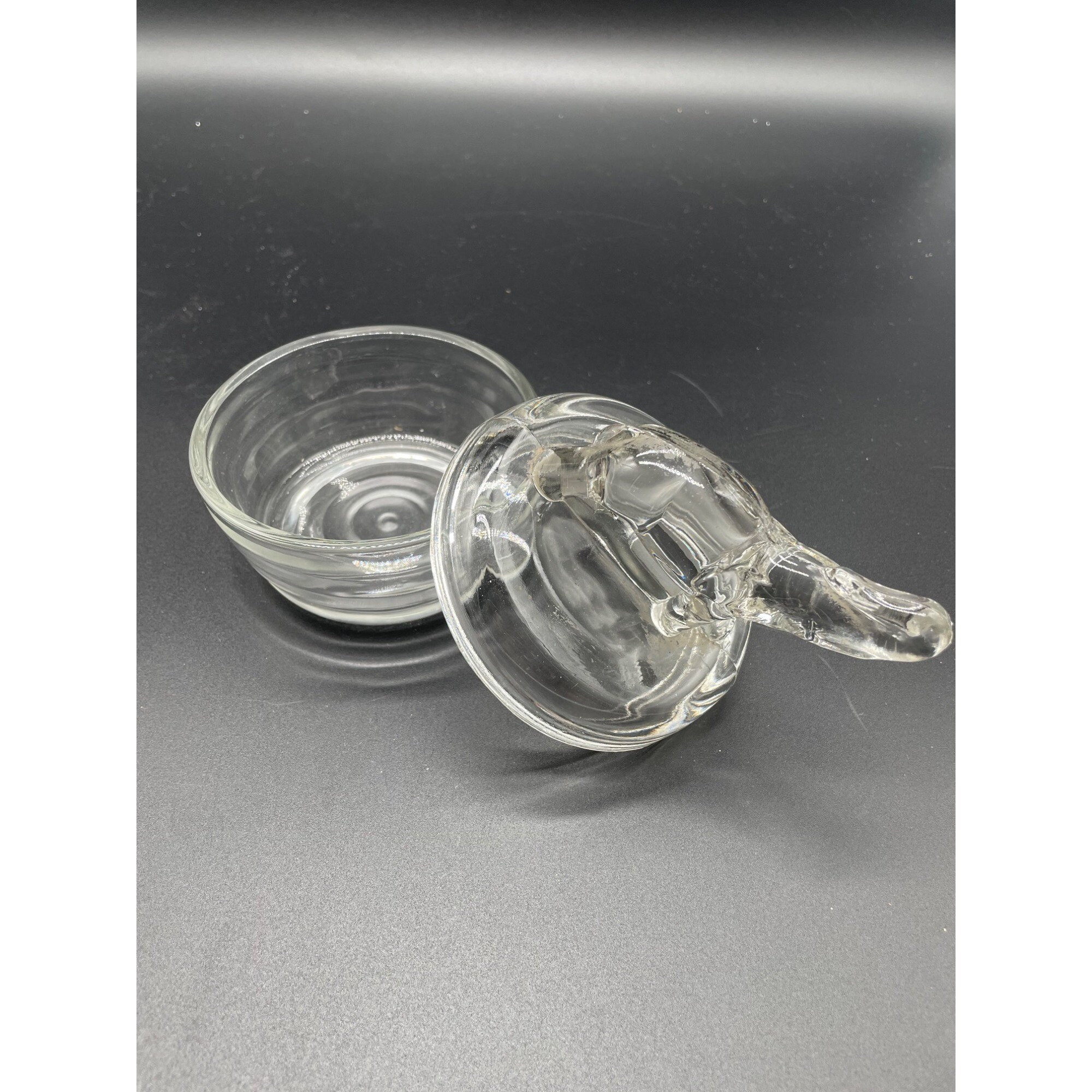 Vintage Jeanette Clear Glass Elephant Powder Dish/trinket Dish - Etsy