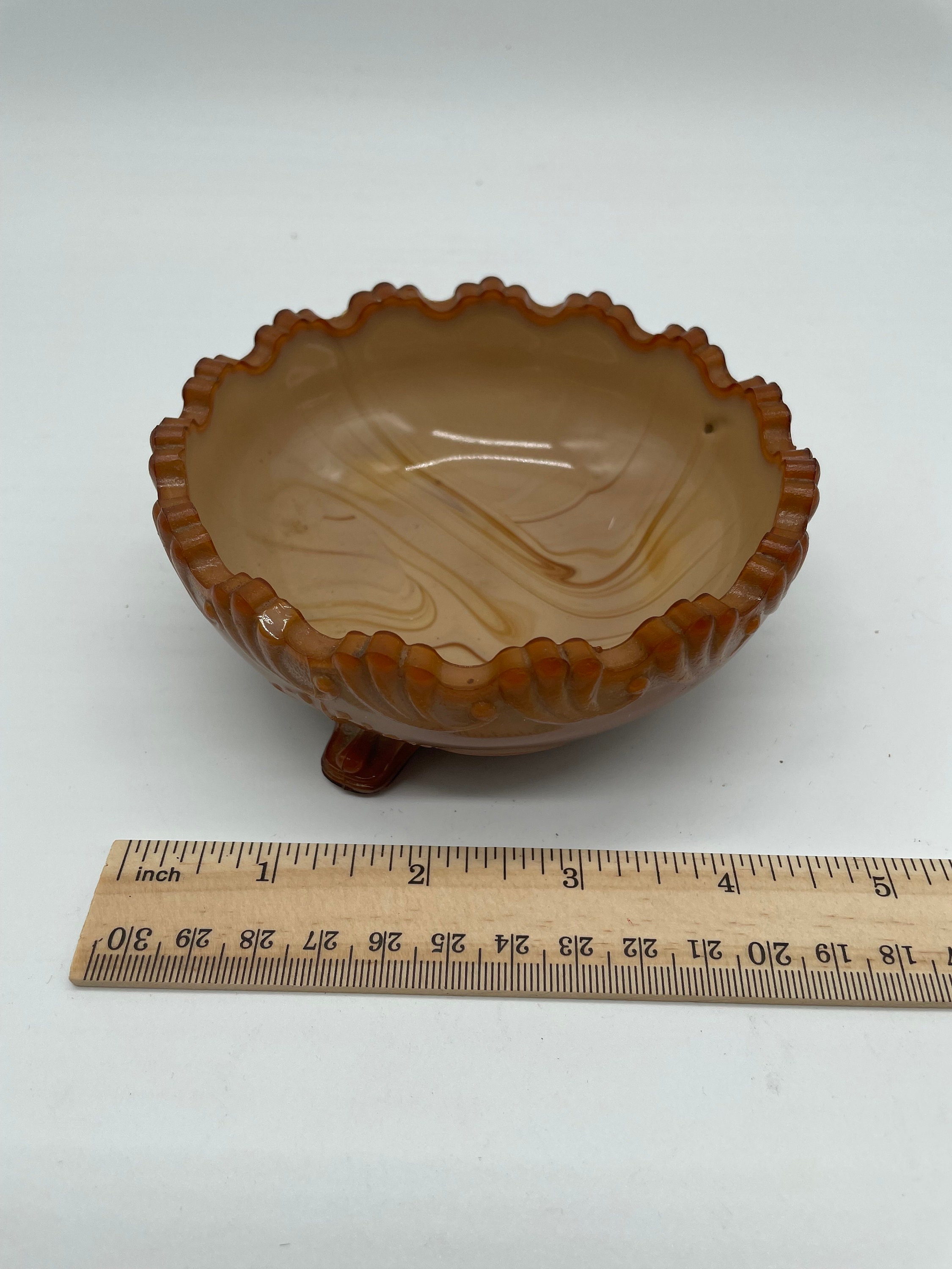 Beautiful Greentown Chocolate Glass Footed Leaf Bracket Berry Bowl - Etsy