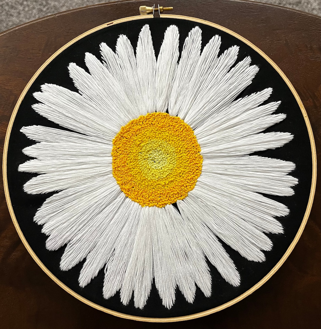Daisy Embroidery - Etsy