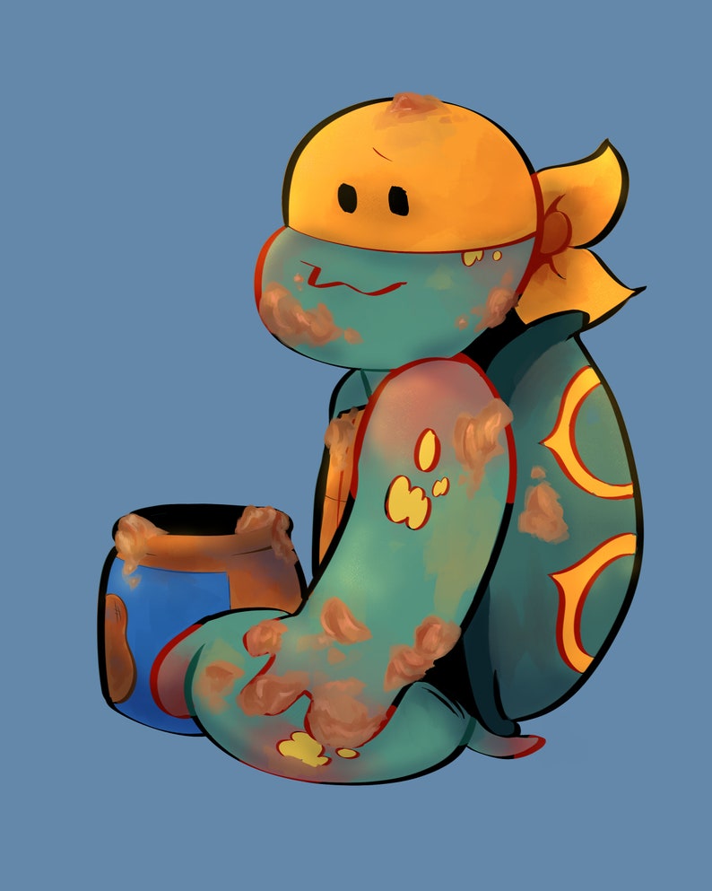 ROTTMNT Turtle Tot Mikey Sticker - Etsy